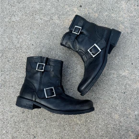 Trask | Shoes | Trask Black Genuine Leather Moto Biker Boots | Poshmark